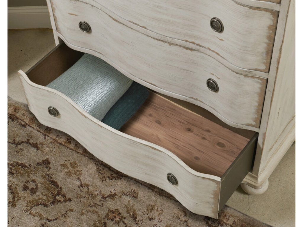American Drew Helene Five Drawer Chest - CrÃ¨me Furniture Bedroom ...