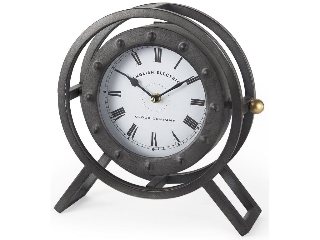 Mercana I Black Metal Square Table Clock | Home Accents | Outer Banks ...