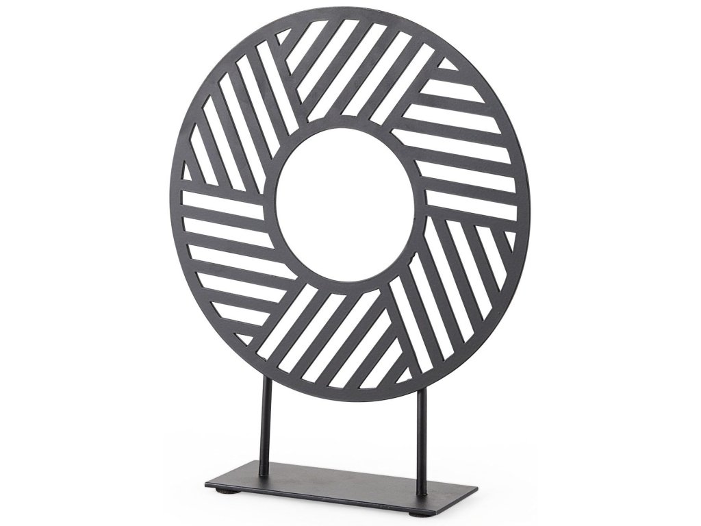 Mercana 11.0L x 3.0W x 13.4H Matte Black Metal Decorative Object On A ...