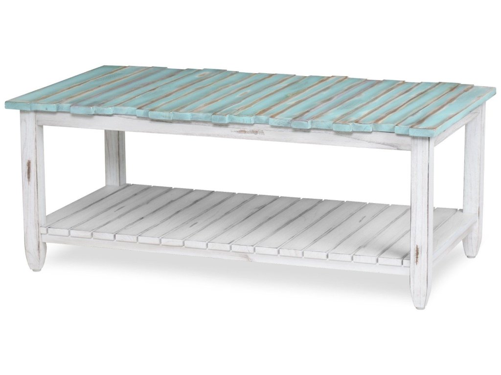 Seawinds Sea Winds Picket Fence 3pc Occasional Set in Distressed Bleu ...