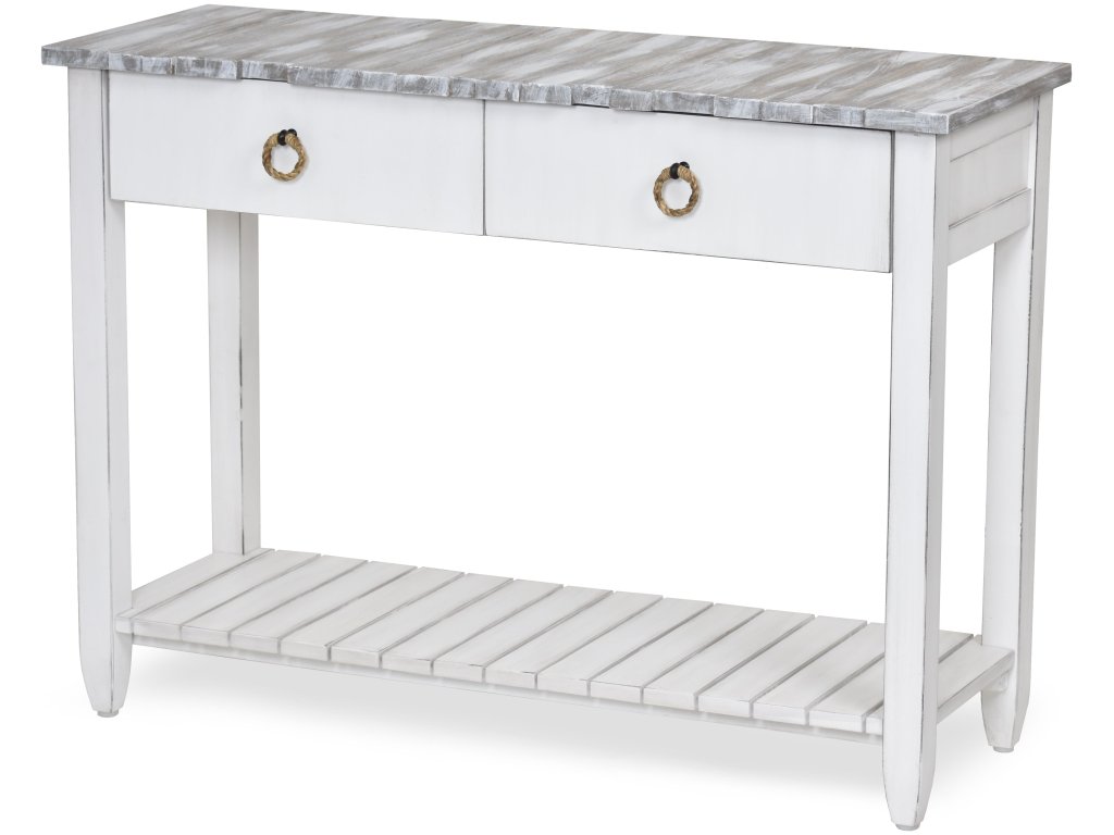 Seawinds Sea Winds Picket Fence 3pc Occasional Set in Distressed Grey ...